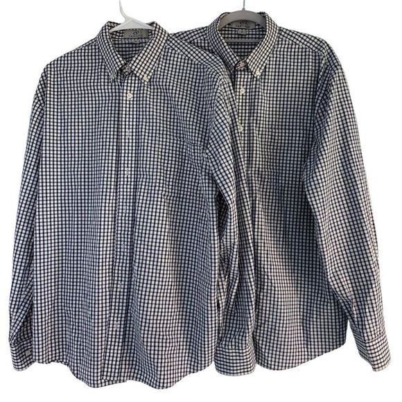 Vantage | Shirts | Mens Lotof 2 Vantage Gingham Blue Button Shirts ...